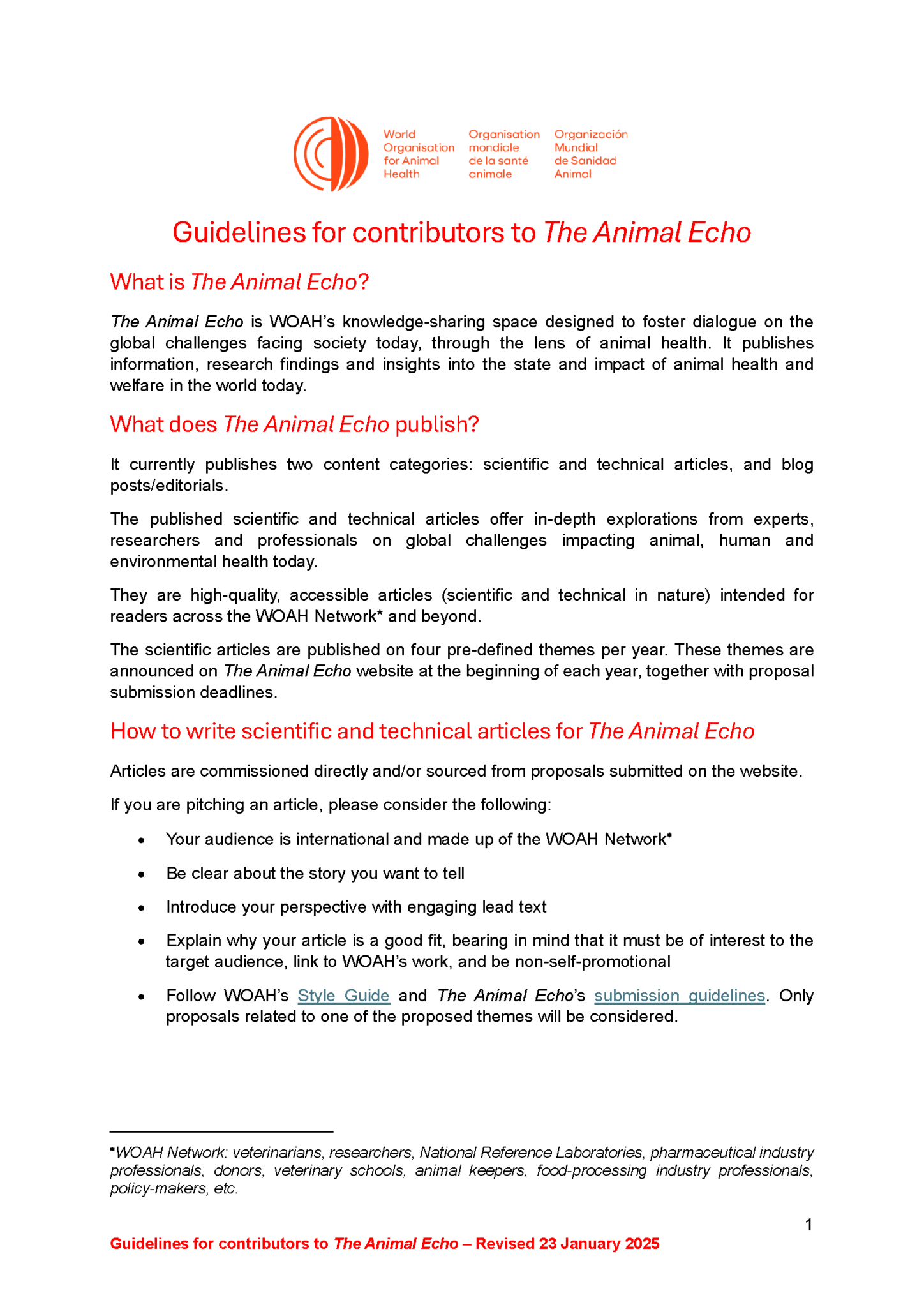Submission Guidelines - The Animal Echo